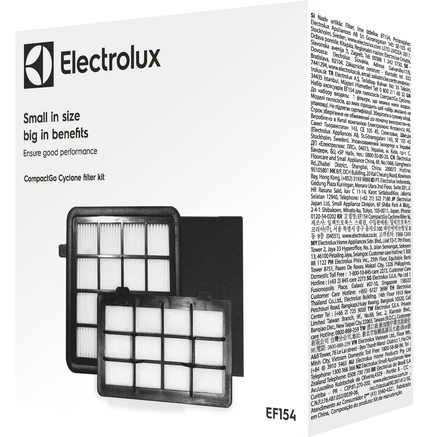 Performance filter kit for CompactGo vacuum cleaner - EF154 ...