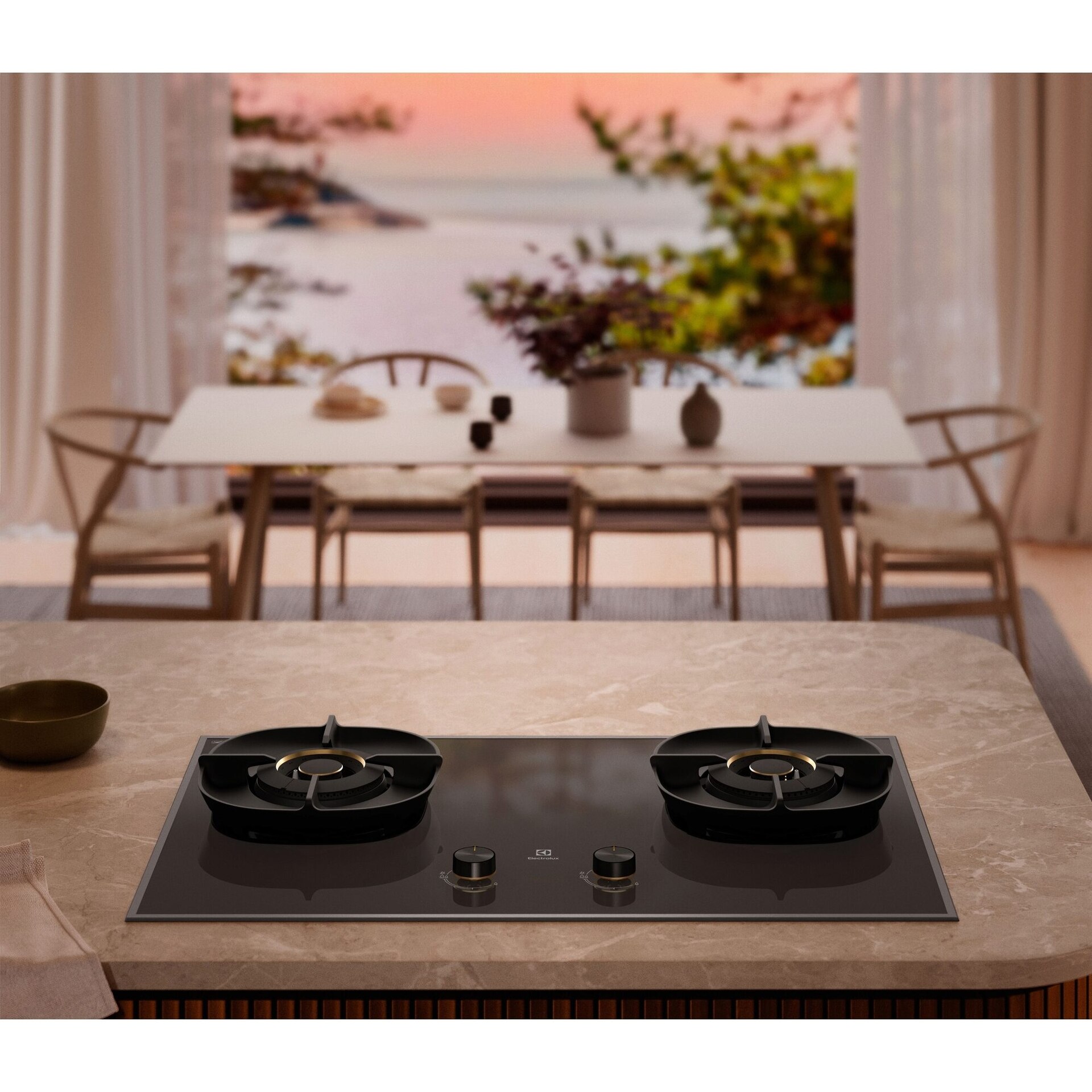 80cm UltimateTaste 500 built-in gas hob with 2 cooking zones (PUB ...