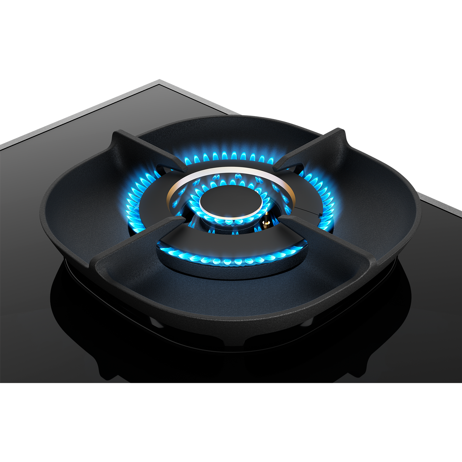 90cm UltimateTaste 500 built-in gas hob with 3 cooking zones (CYLINDER ...