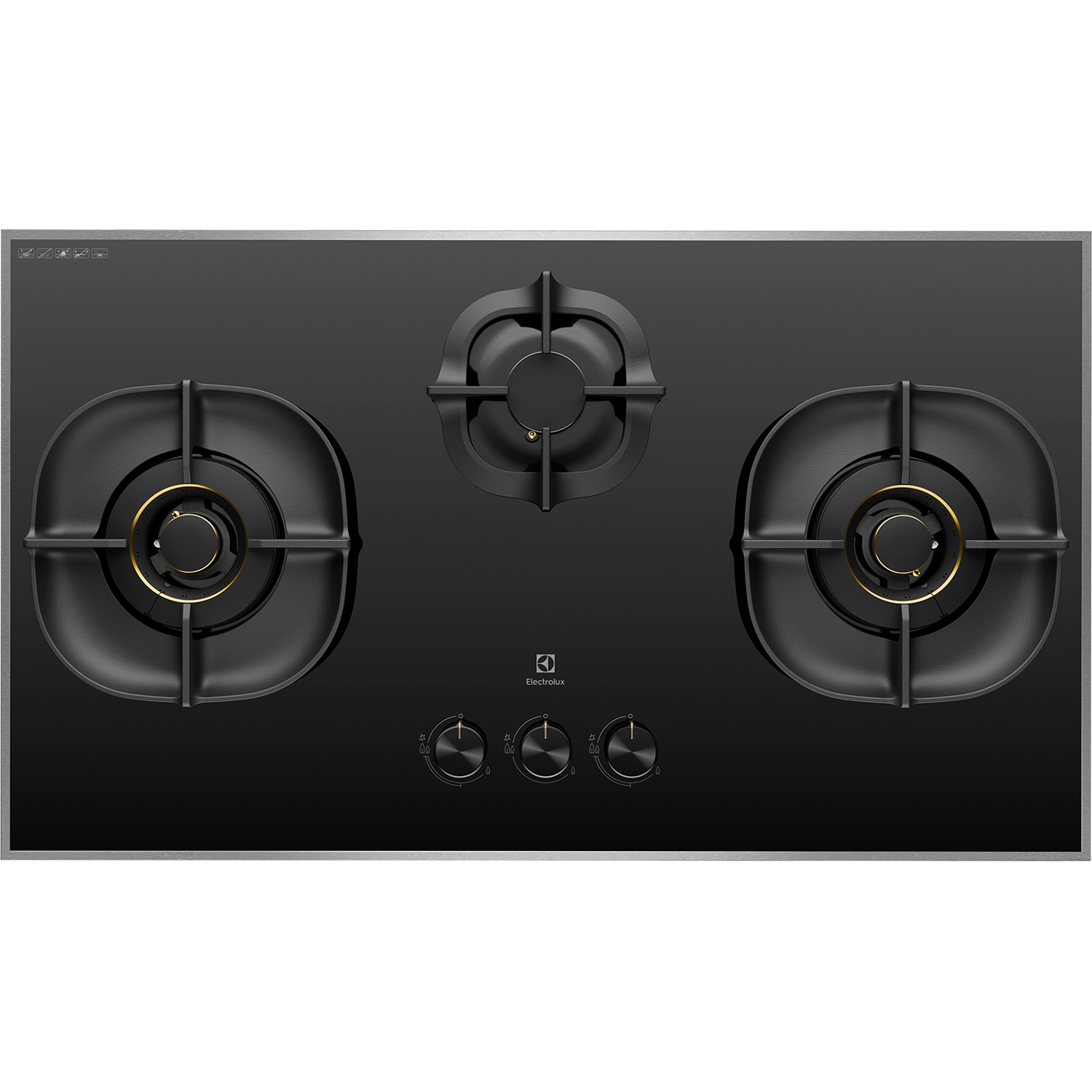 90cm UltimateTaste 500 built-in gas hob with 3 cooking zones (CYLINDER ...