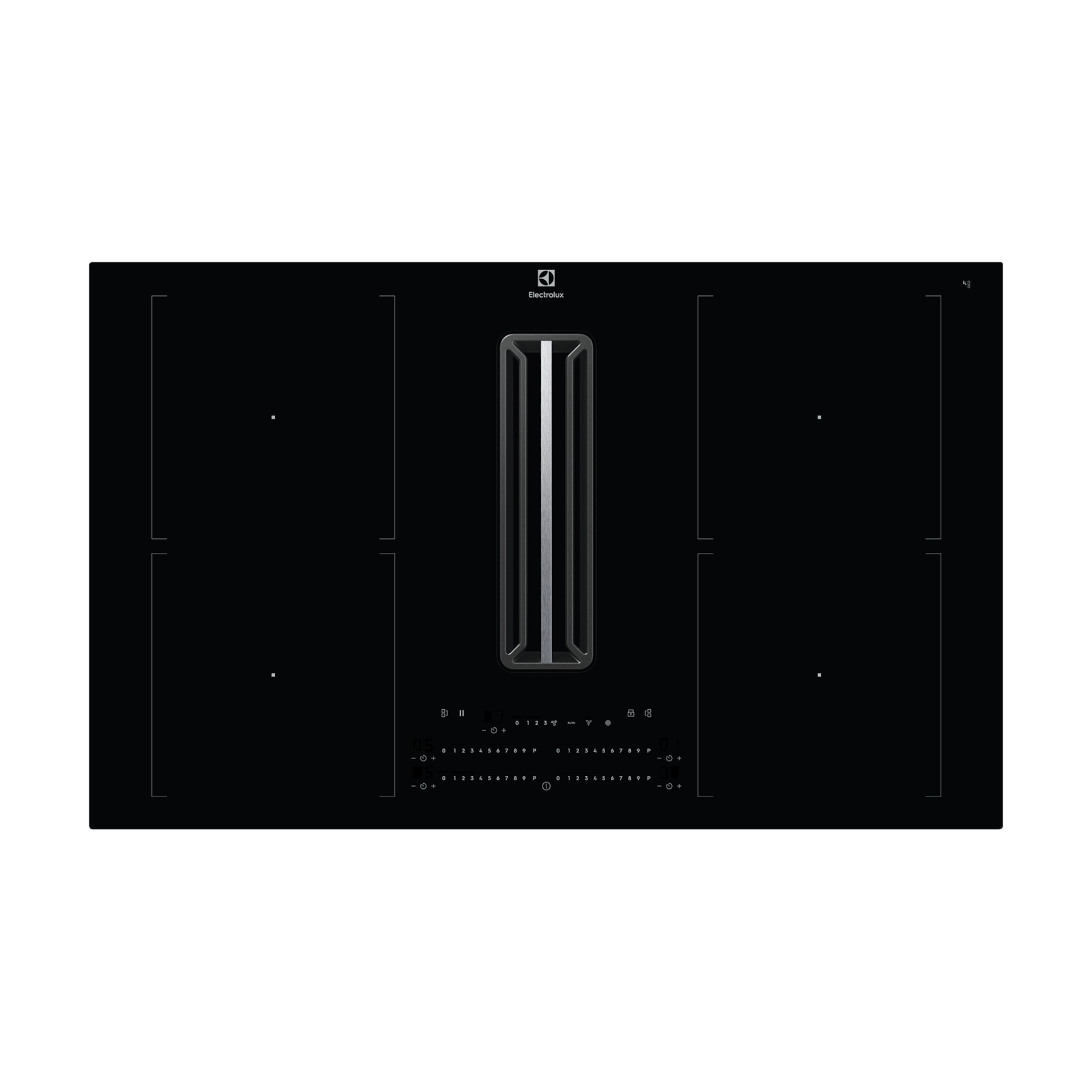 85cm UltimateTaste 900 venting induction hob with 4 cooking zones ...